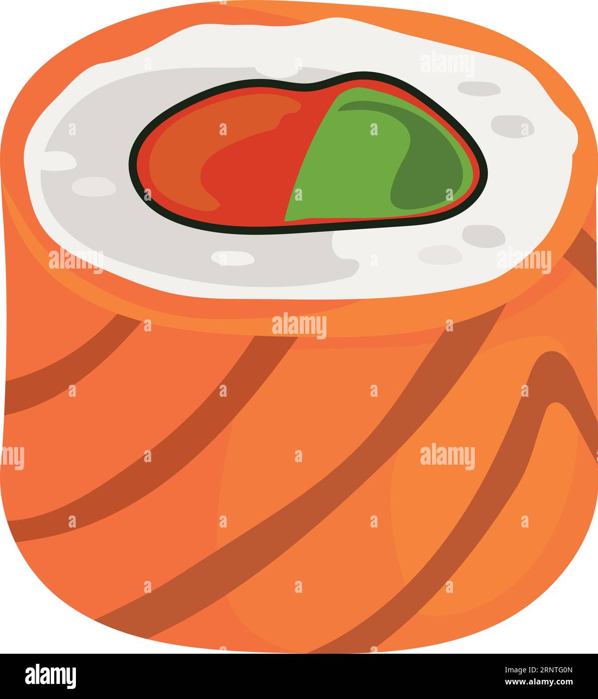 Cartoon illustration funny sushi roll hi-res stock photography and ...