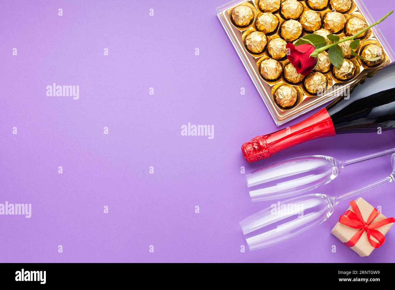 Top view frame with chocolate box copy space Stock Photo - Alamy