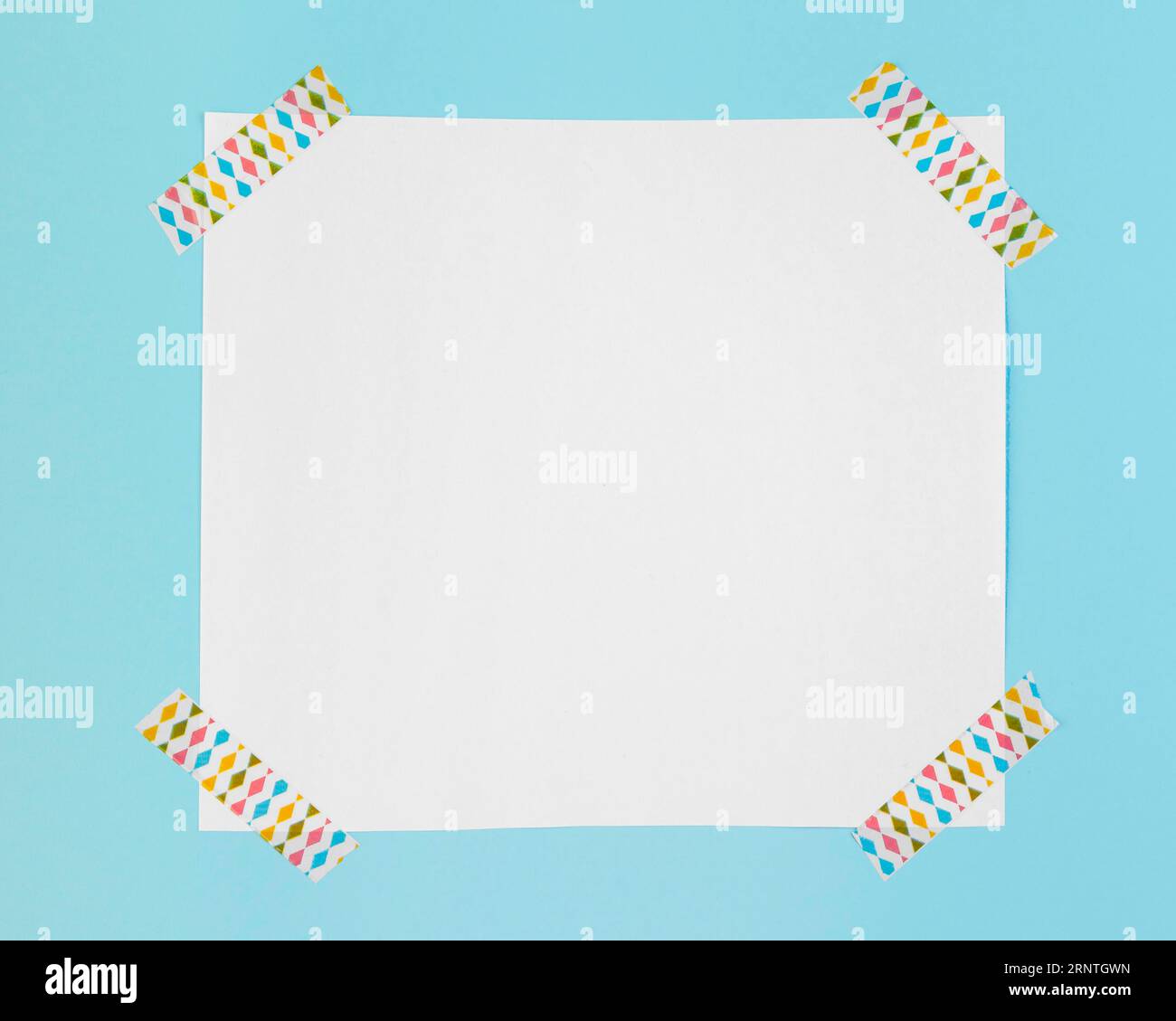 Top view paper with stickers Stock Photo - Alamy