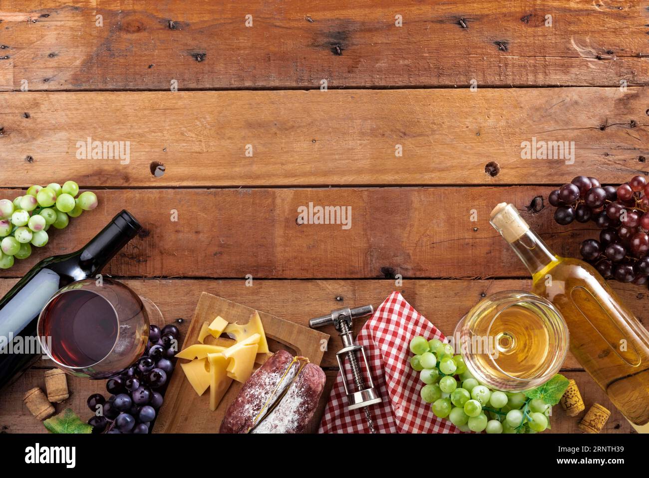 Top view wine tasting elements Stock Photo - Alamy