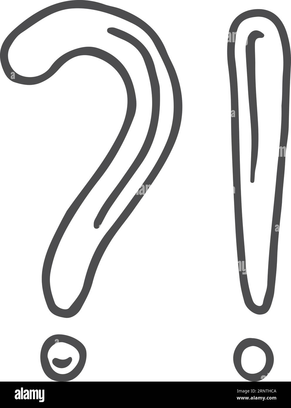 Question mark exclamation point Black and White Stock Photos & Images ...