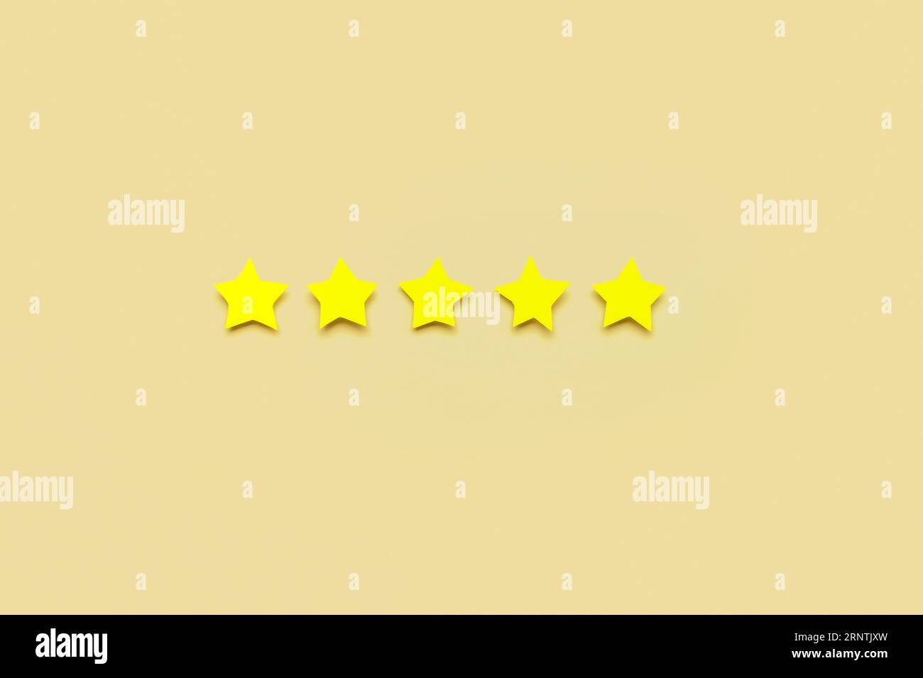 Five stars on color background. Customer experience concept Stock Photo ...