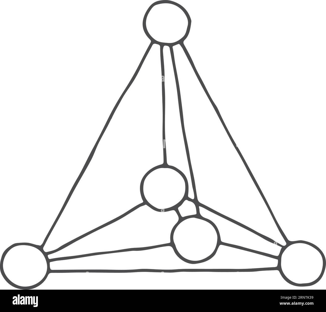 Molecule structure doodle. Chemical study drawn symbol Stock Vector ...