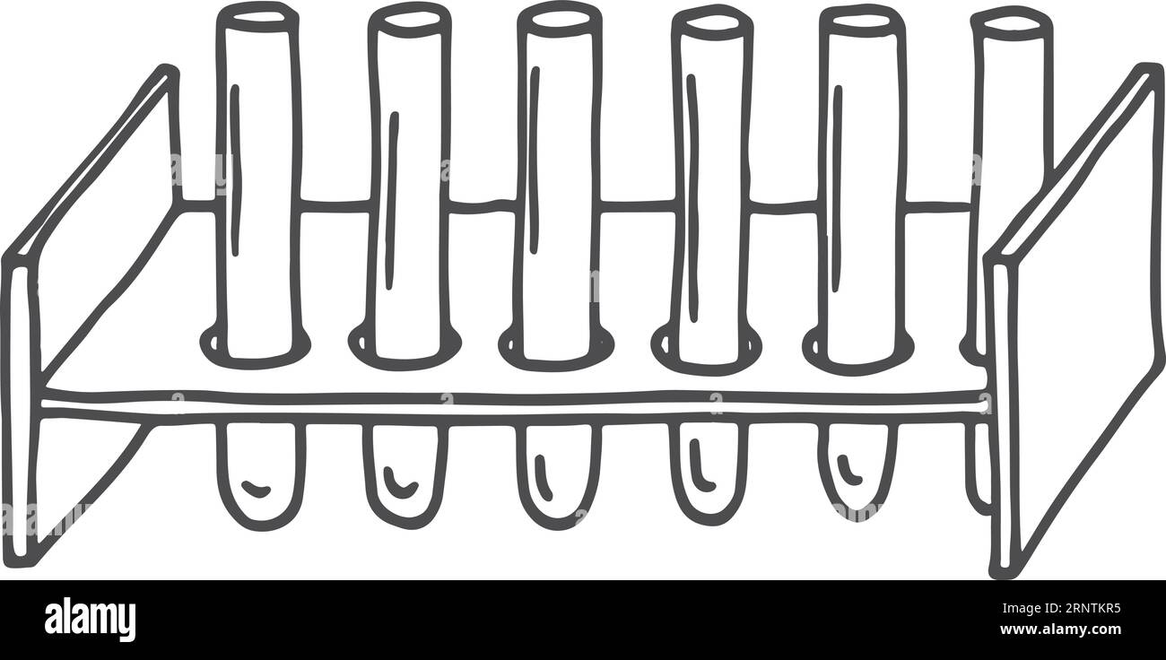 Laboratory samples doodle icon. Chemical test tubes Stock Vector Image ...