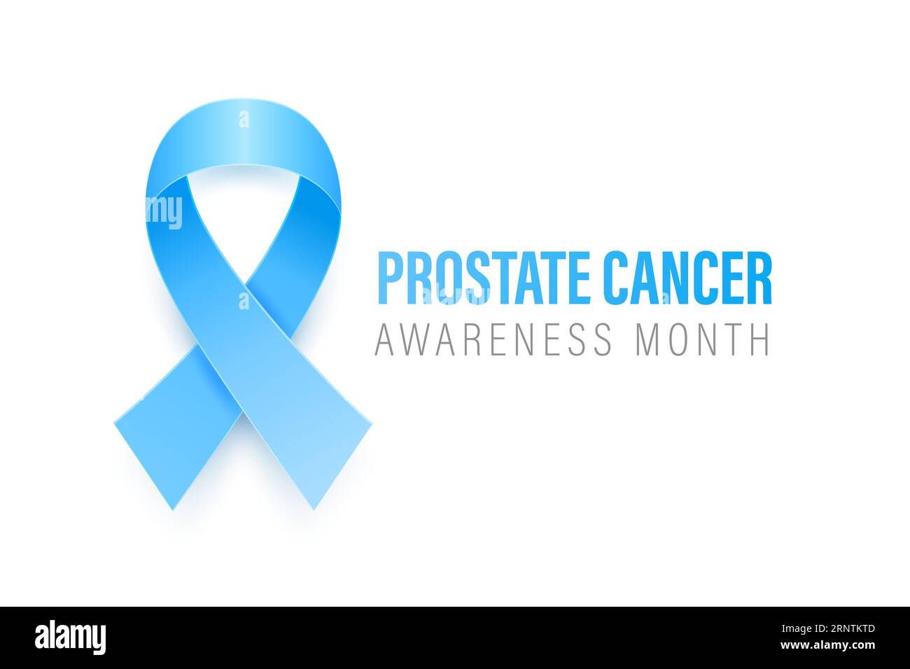 Prostate Cancer Banner, Card, Placard with Vector 3d Realistic Blue ...