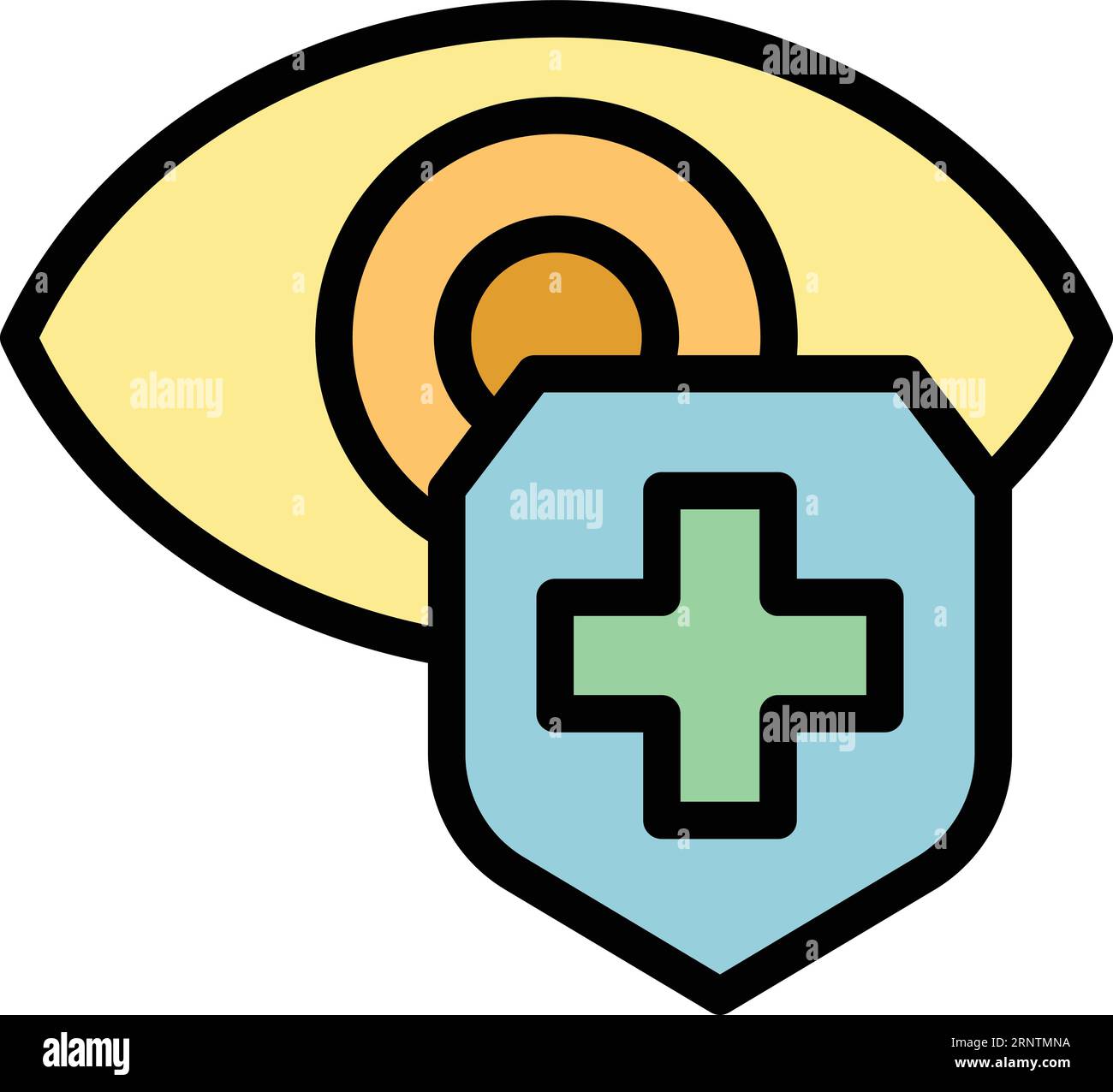 Eye medical care icon outline vector. Check lens. Vision correction ...