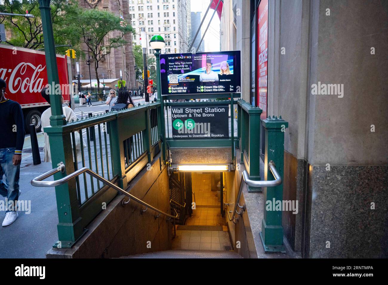 New York, New York, USA. 1st Sep, 2023. The Wall Street Subway Station ...