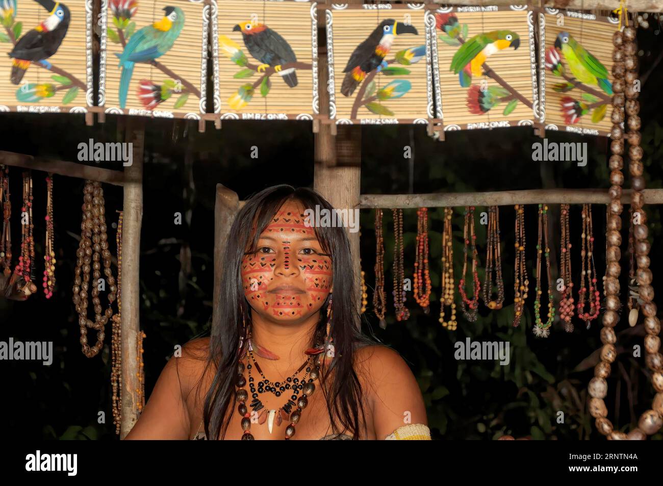 Portrait of a young Indian woman from the Dessanos tribe with ...