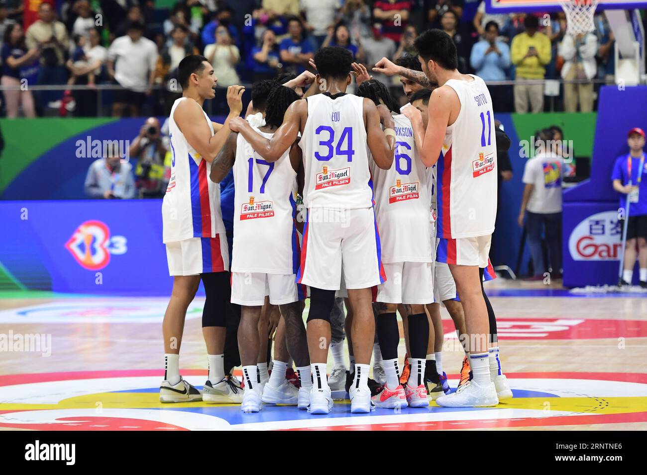 Quezon, Philippines. 02nd Sep, 2023. The Philippines men basketball team seen during the FIBA ...