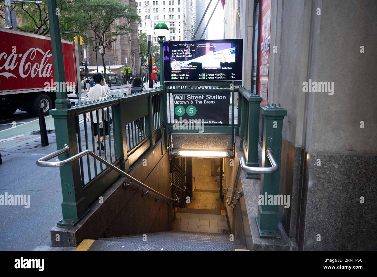New York, New York, USA. 1st Sep, 2023. The Wall Street Subway Station ...