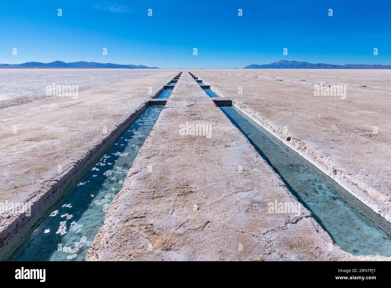 800 sq km salt desert Salinas Grandes, salt pan, salt mining, plain ...