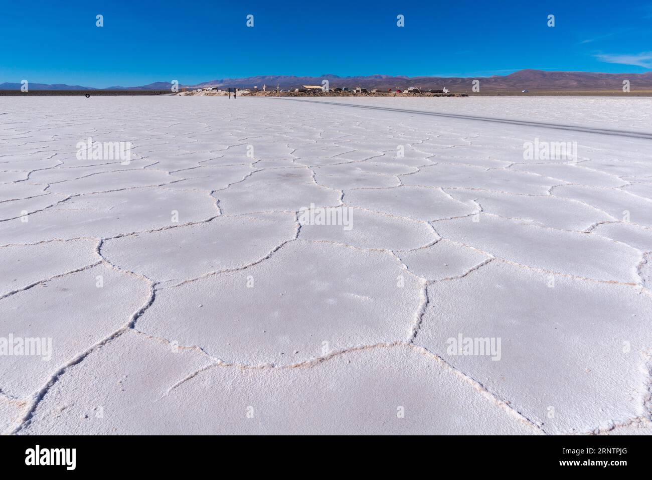 800 sq km salt desert Salinas Grandes, salt pan, tourist info point ...