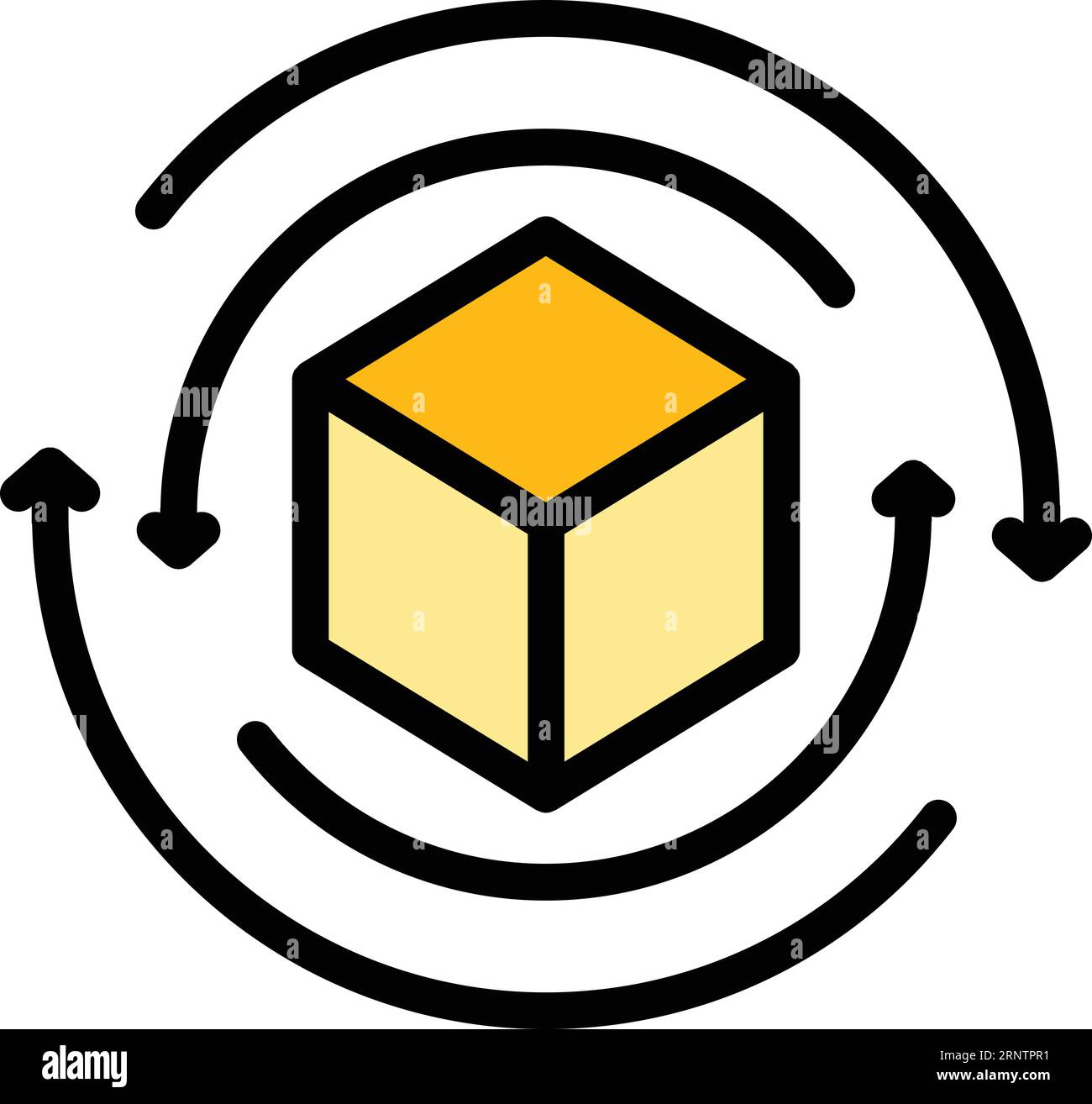 Parcel export icon outline vector. Container import. Port maritime ...