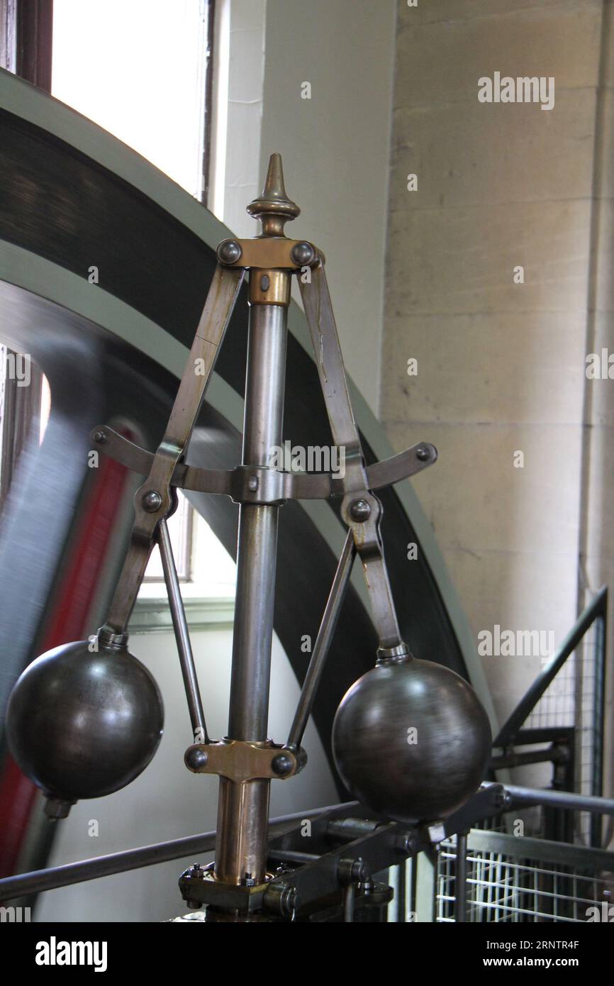 The Speed Control Governors of a Vintage Steam Engine Stock Photo - Alamy