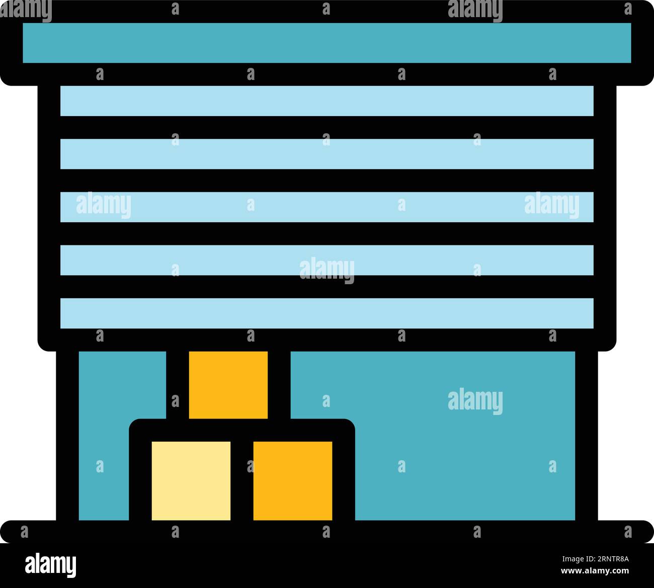 Warehouse icon outline vector. Transport cargo. Delivery van color flat ...