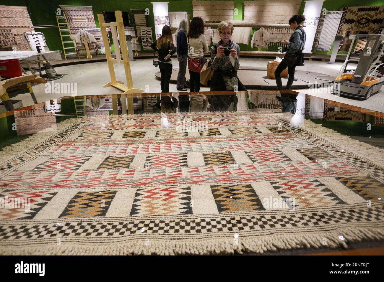 (171117) -- VANCOUVER, Nov. 17, 2017 -- People visit the Salish Weaving ...