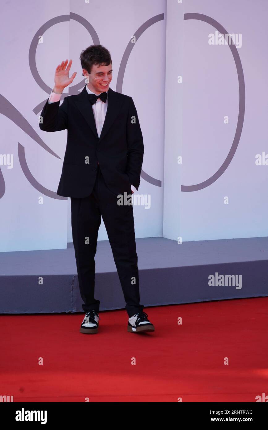 Venice, Italy. 2nd Sep, 2023. Gianmarco Franchini attends the red ...