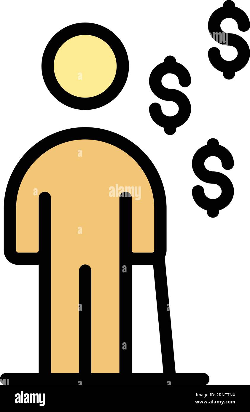 Safety service icon outline vector. Human patient. Care worker color ...