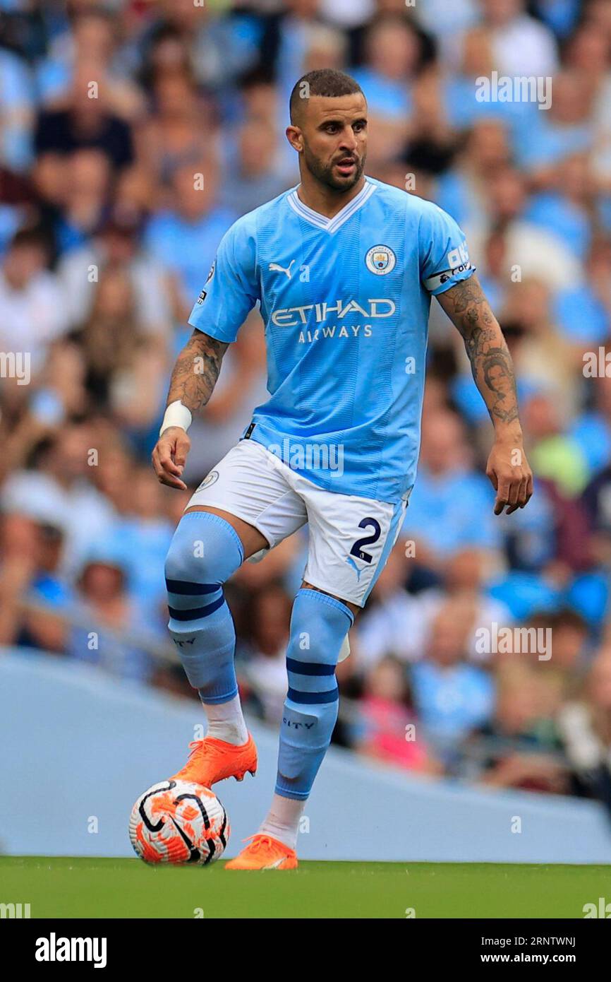 Kyle Walker #2 of Manchester City during the Premier League match ...