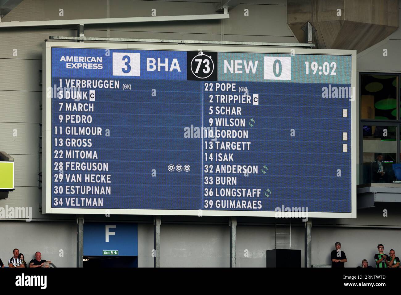 Scoreboard football brighton hi-res stock photography and images - Alamy