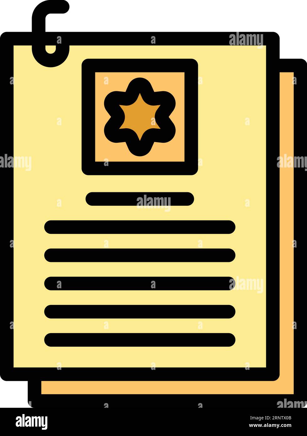 Police document icon outline vector. Security guard. Traffic officer ...