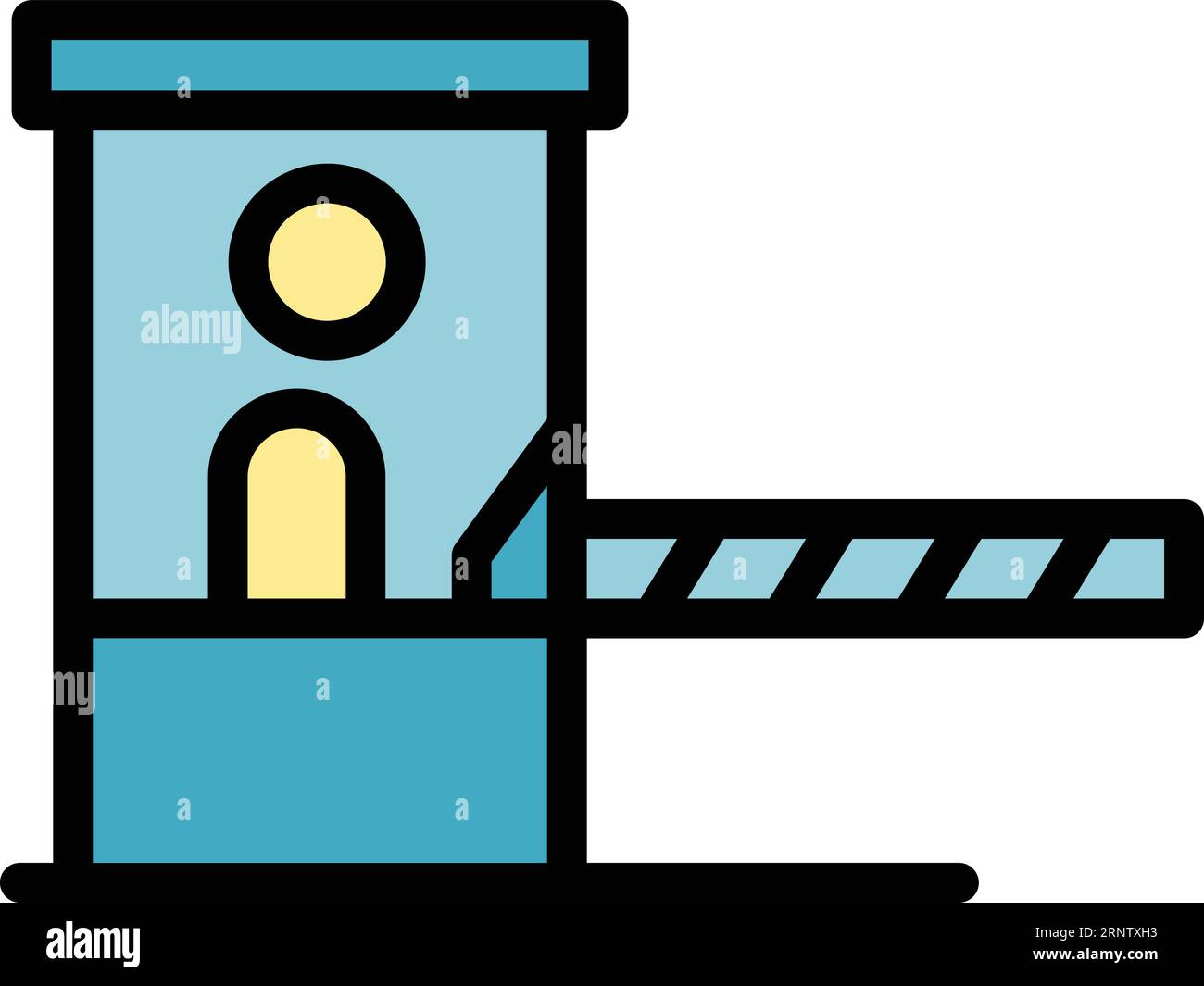 School parking guard icon outline vector. Security police. Officer road ...