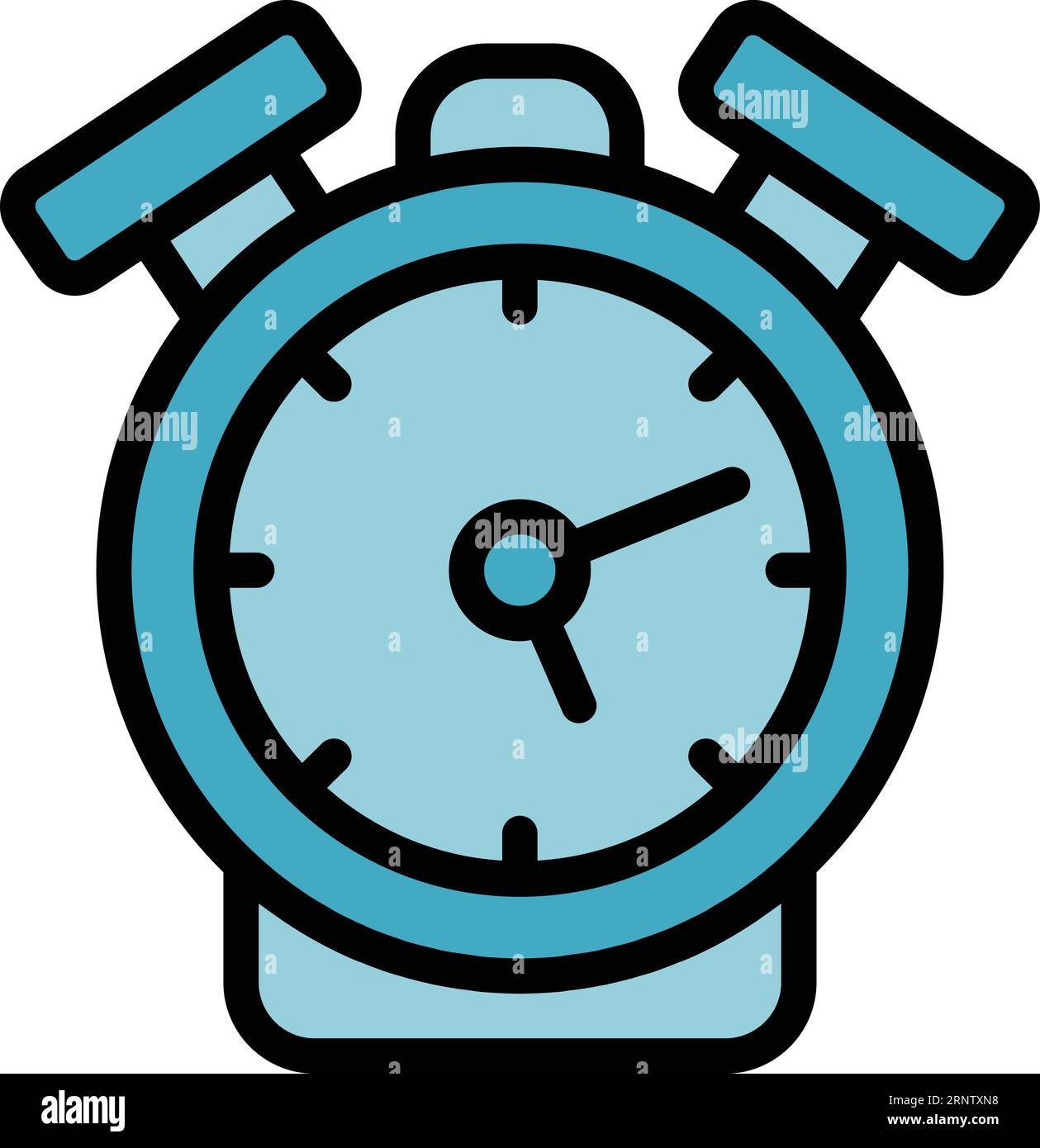 Guard alarm clock icon outline vector. School police. Safety room color ...