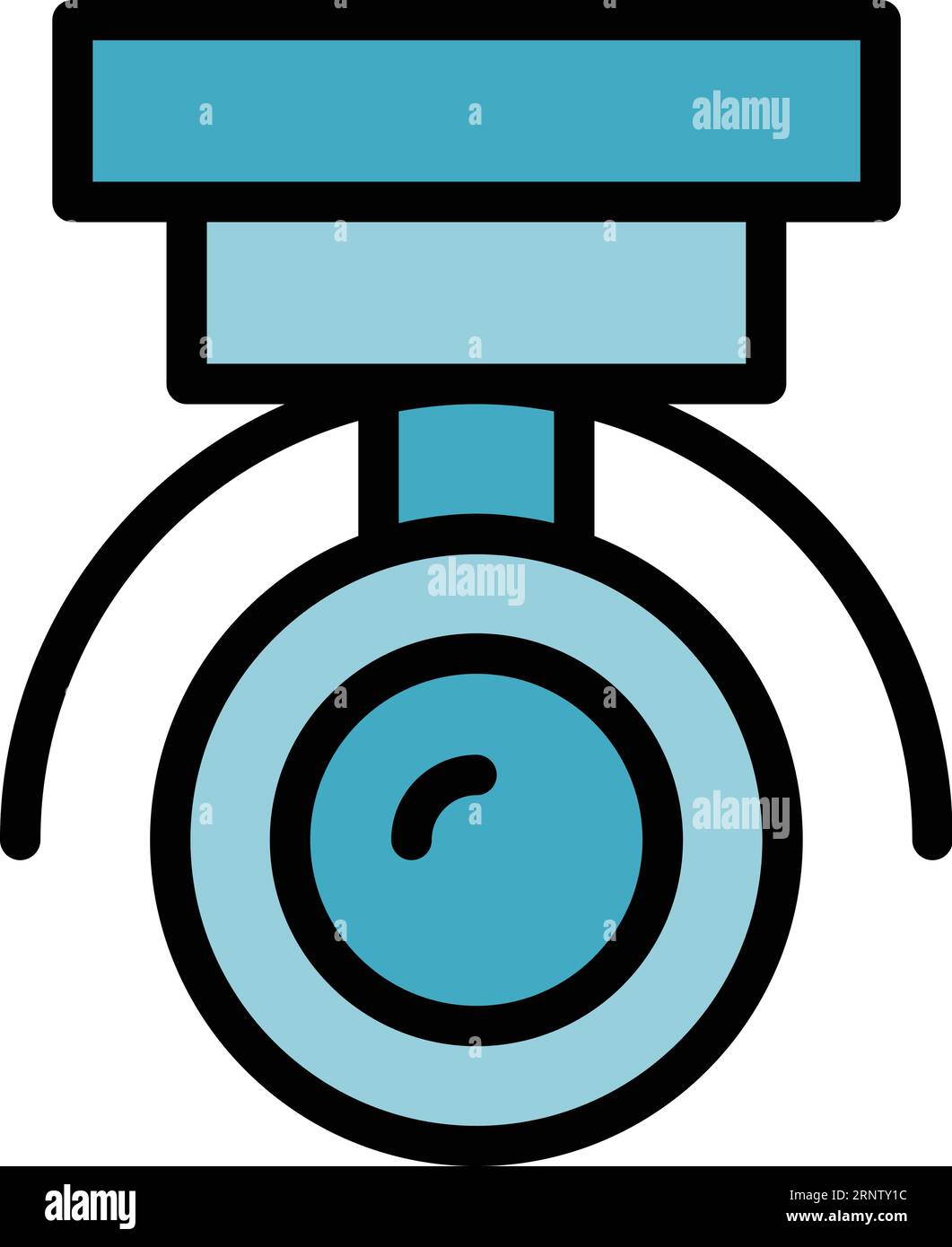 Guard camera icon outline vector. Officer road. Room window color flat ...