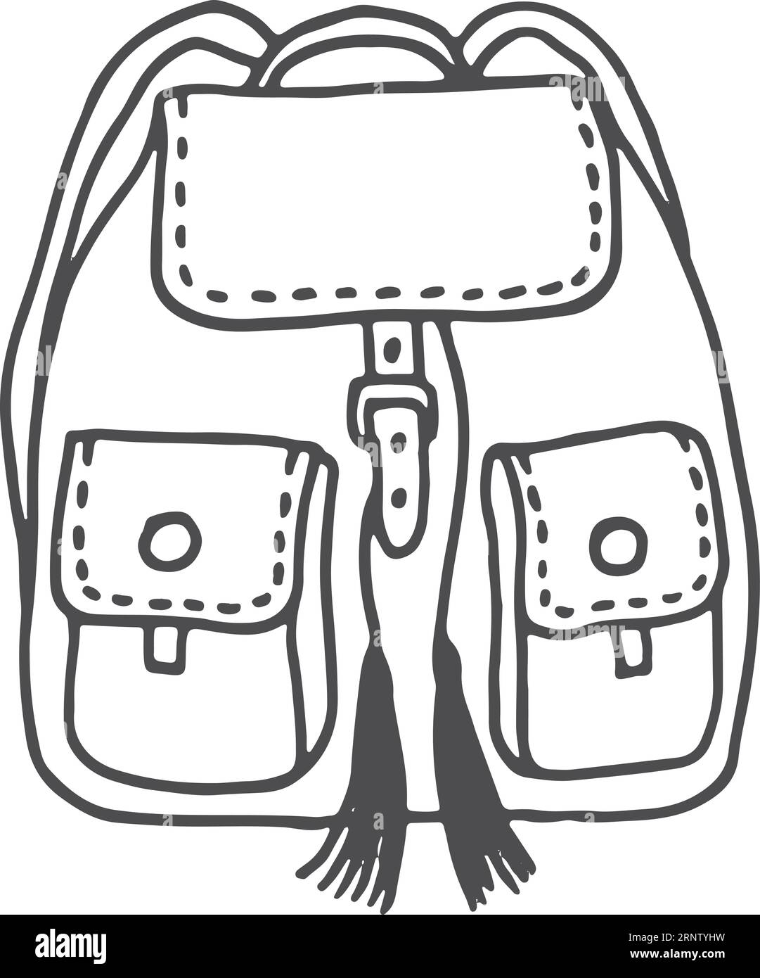 Backpack icon. Hand drawn school bag doodle Stock Vector Image & Art ...