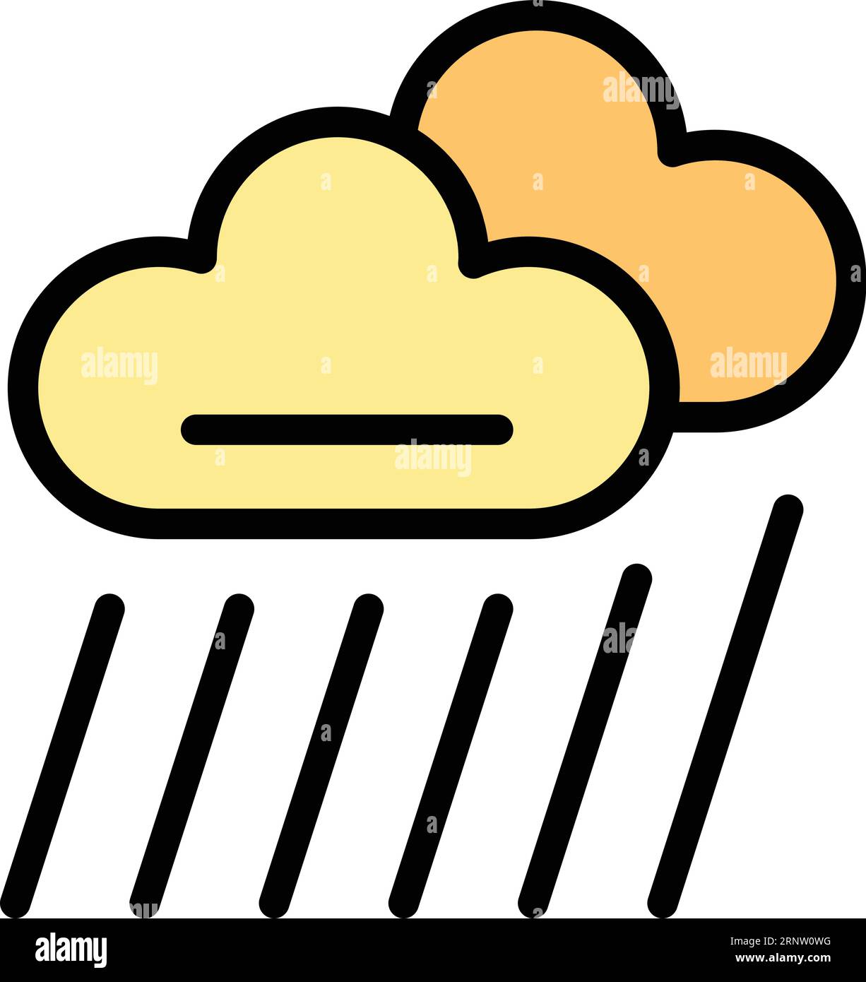 Rain cloud learn icon outline vector. School education. Social classroom color flat Stock Vector ...