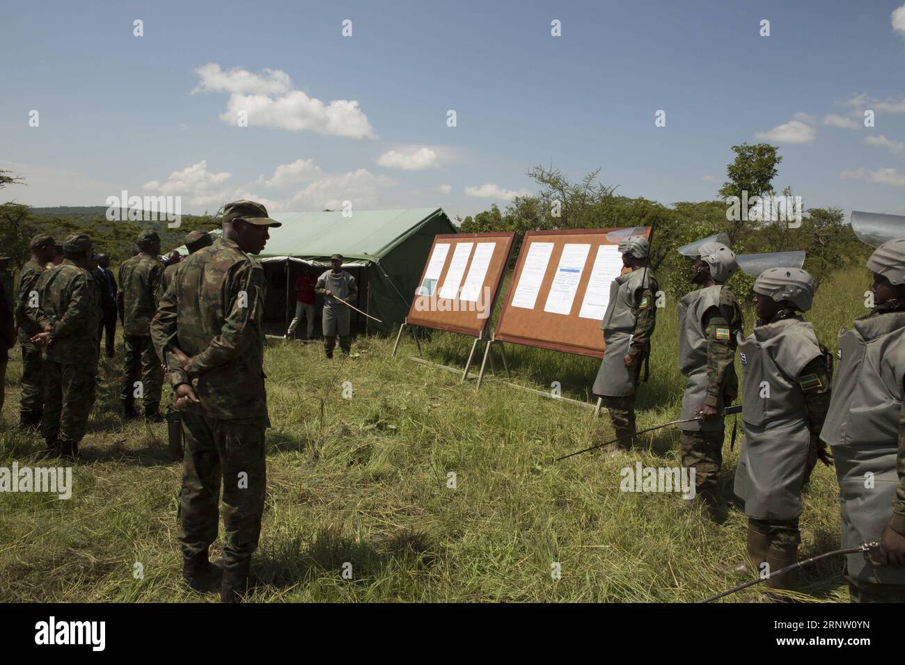 (171127) -- GATSIBO(RWANDA), Nov. 27, 2017 -- An engineer of Rwanda ...