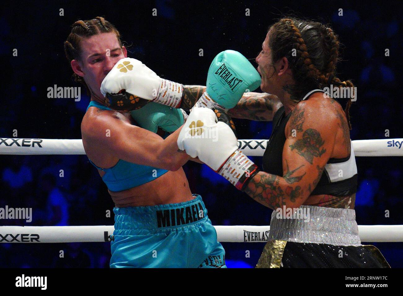 Mikaela Mayer (left) in action against Silvia Bortot in the Super ...