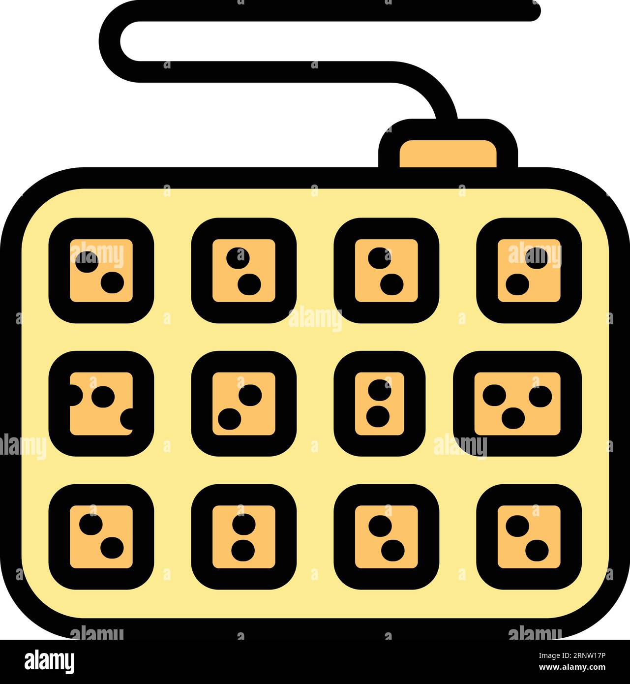 Learning keyboard icon outline vector. Disabled education. Classroom ...