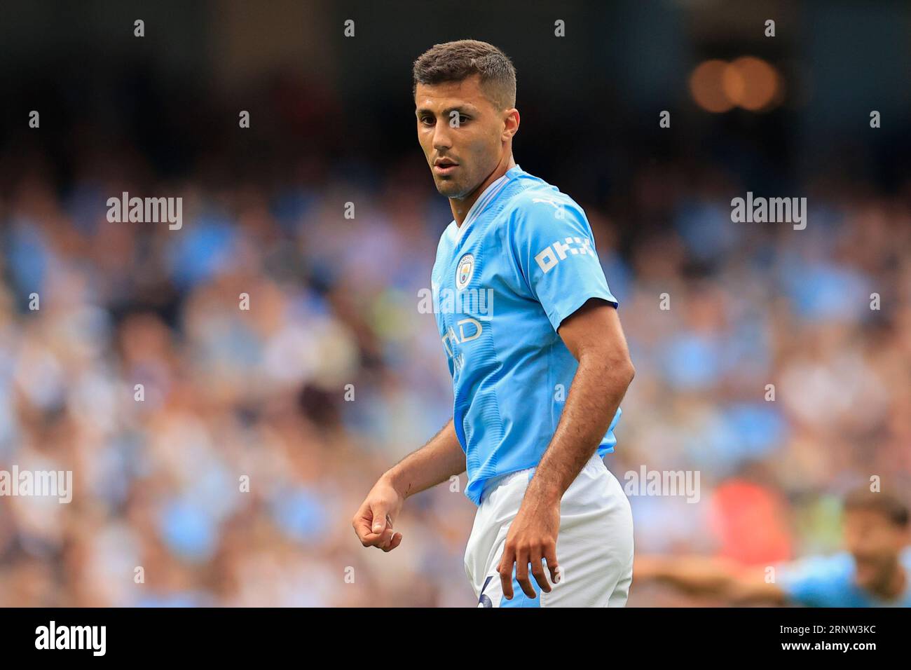 Rodrigo #16 of Manchester City during the Premier League match ...