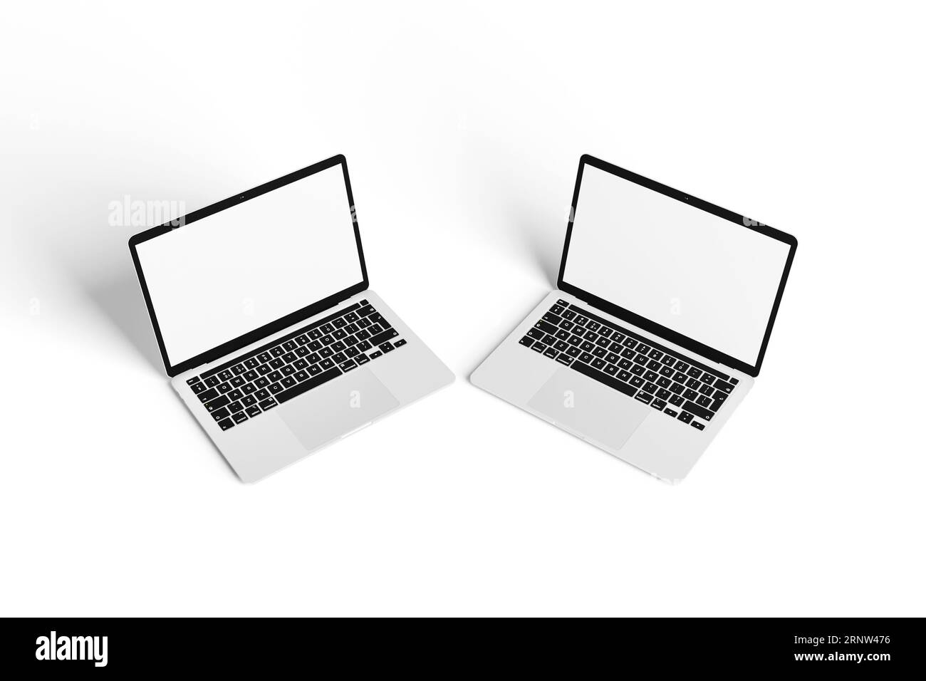 Minimalist laptop screen mockup with pastel color background Stock ...