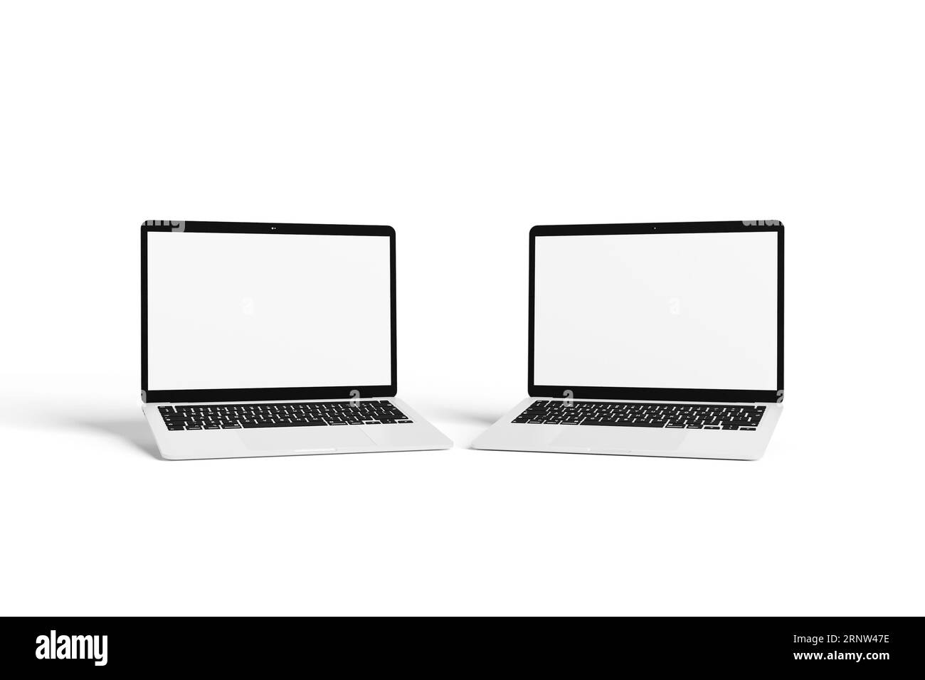 Minimalist laptop screen mockup with pastel color background Stock ...