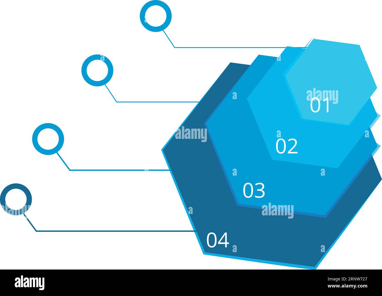 Infographic element. Blue shape template. Business process presentation ...