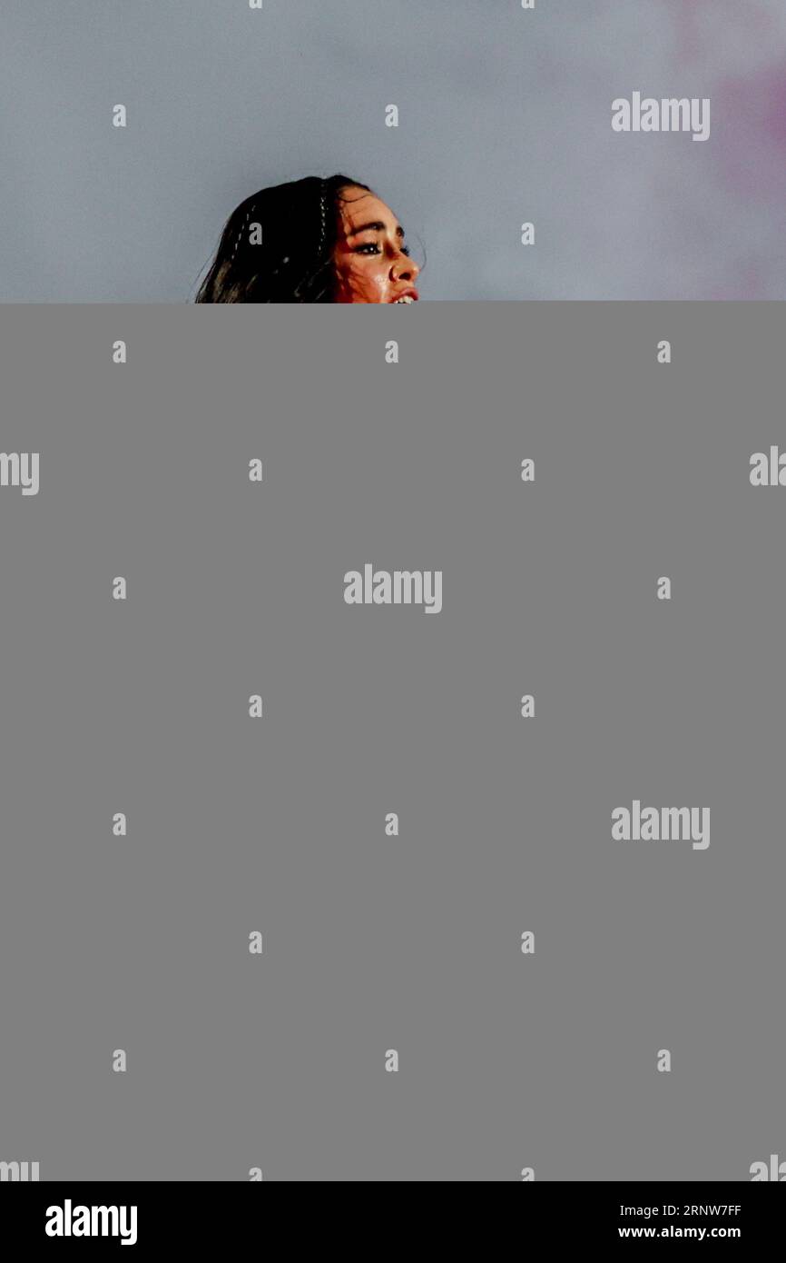 The singer Lali Espósito performs during the Coca Cola Music Experience ...