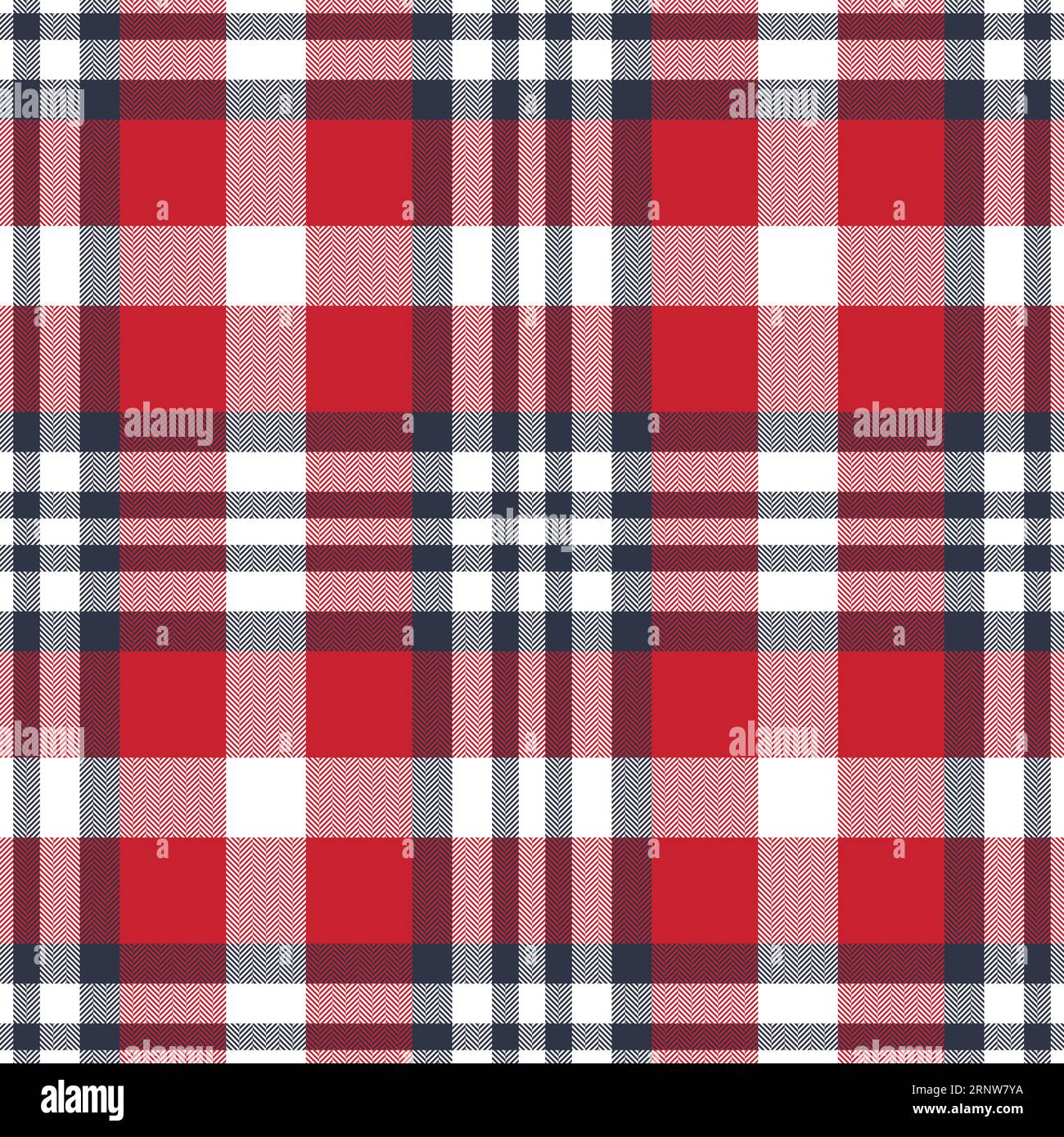 Plaid seamless pattern in red. Check fabric texture. Vector textile ...