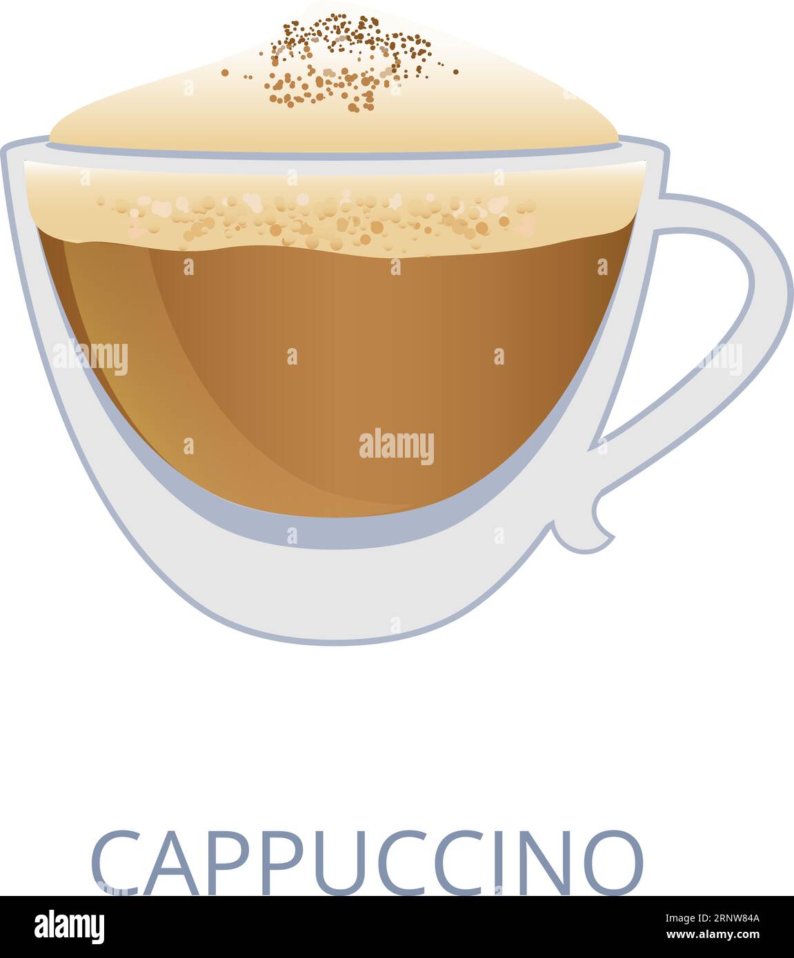 Cappuccino cup icon. Cafe menu coffee drink Stock Vector Image & Art ...