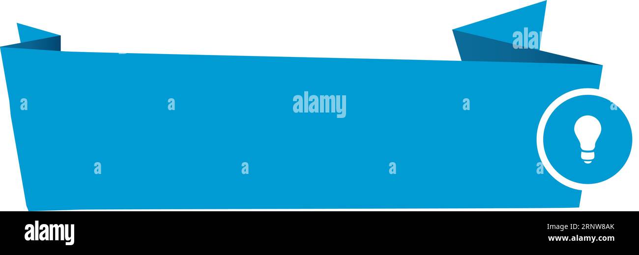 Info tip label template. Blank blue ribbon Stock Vector Image & Art - Alamy