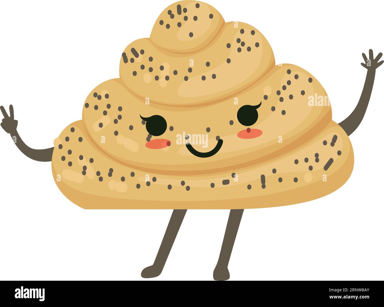 Joyful bread mascot design hi-res stock photography and images - Alamy