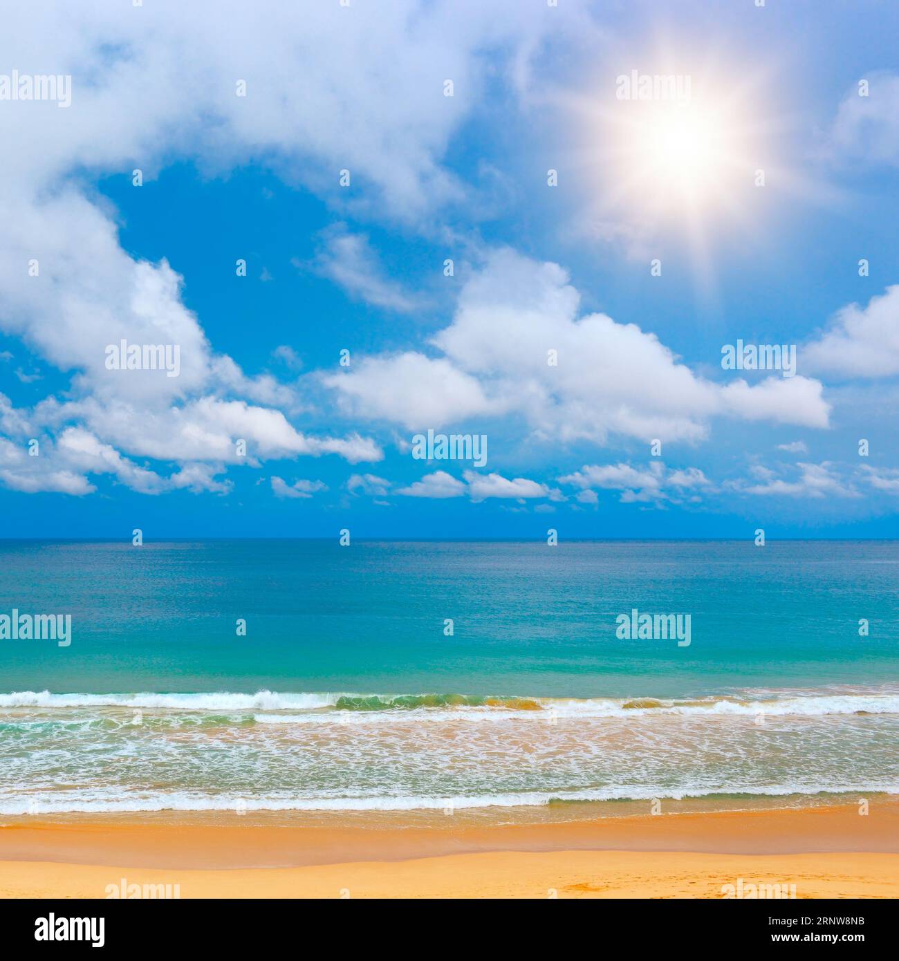 Sea sunrise tropical beach waves hi-res stock photography and images ...