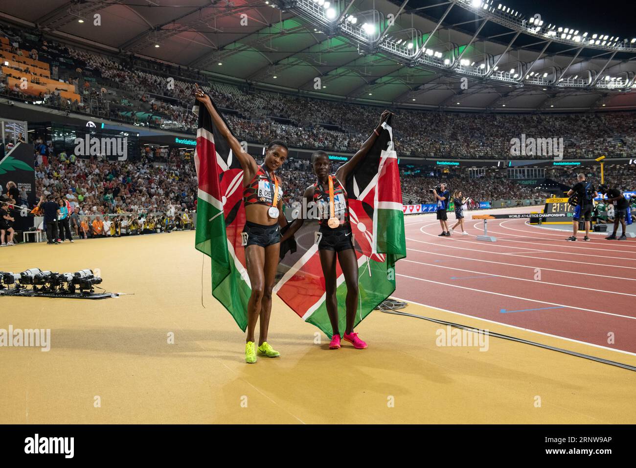 Beatrice Chepoech and Faith Cherotich of Kenya celebrate after ...