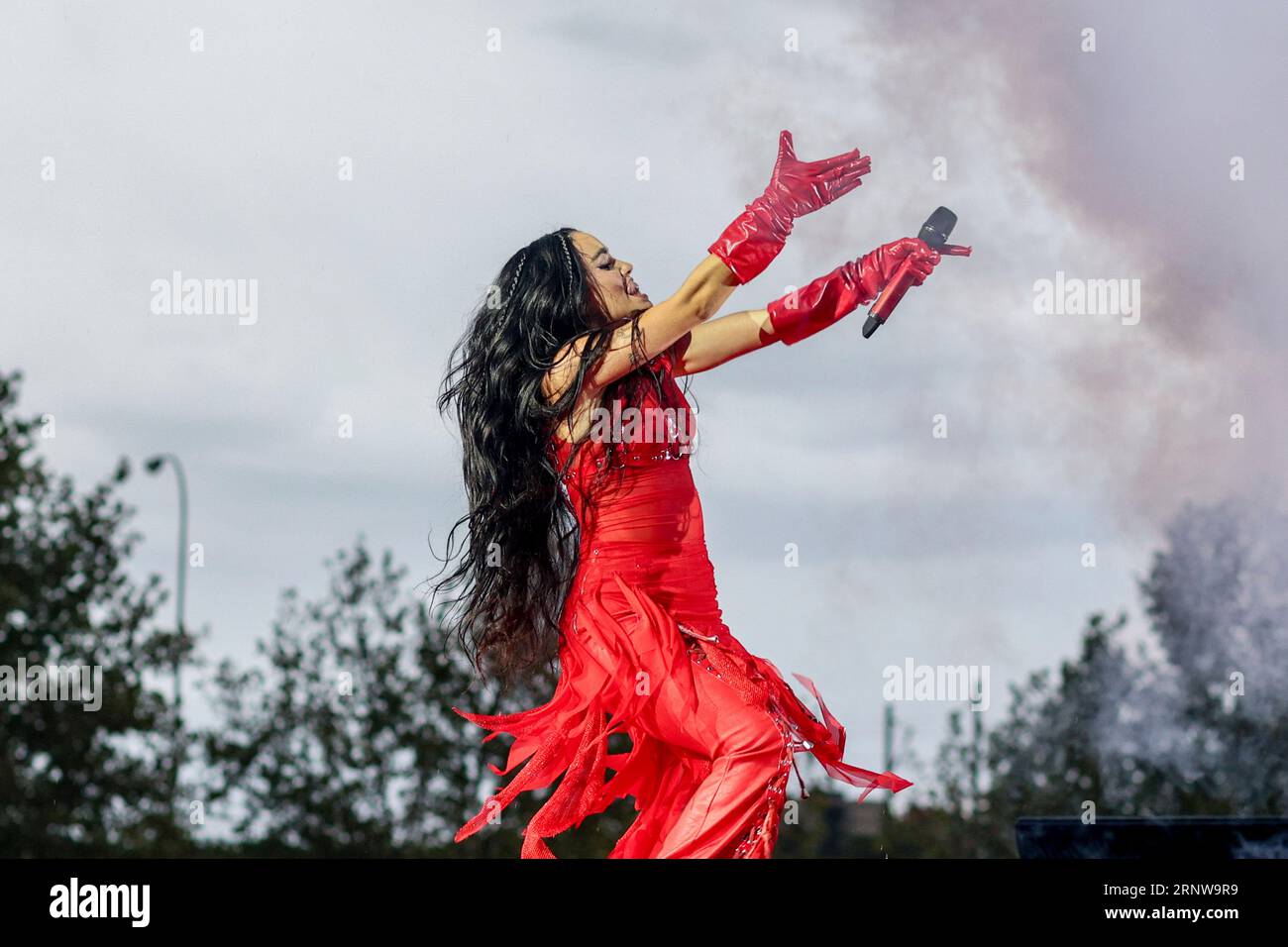 The singer Lali Espósito performs during the Coca Cola Music Experience ...
