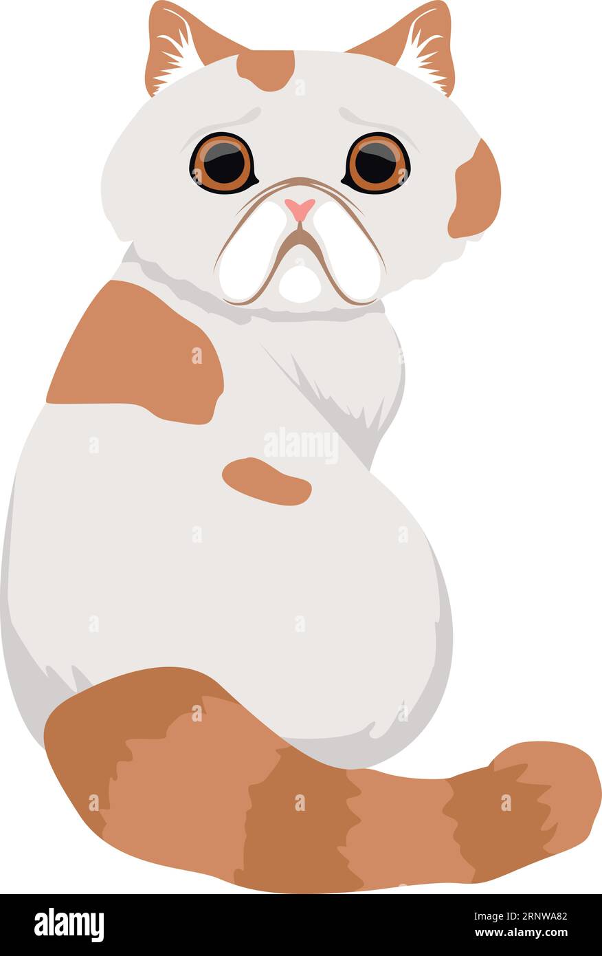 Cute adorable persian cat Stock Vector Images - Alamy