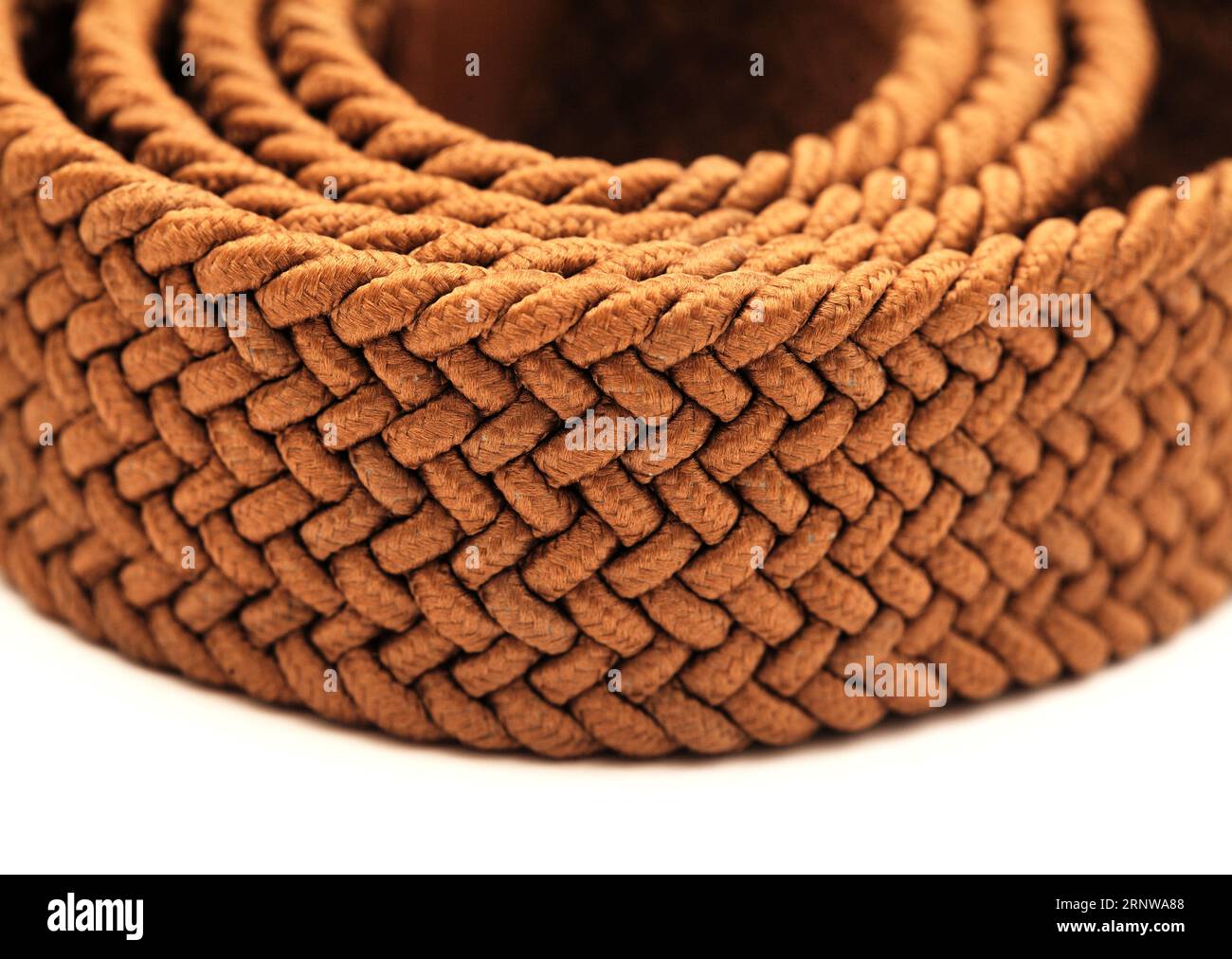 Belt woven in herringbone pattern isolated on white background Stock ...