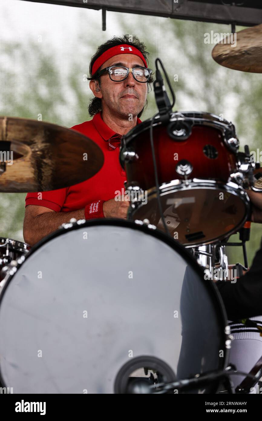 Las Vegas, NV, USA. 02nd Sep, 2023. The drummer for The Spazmatics ...