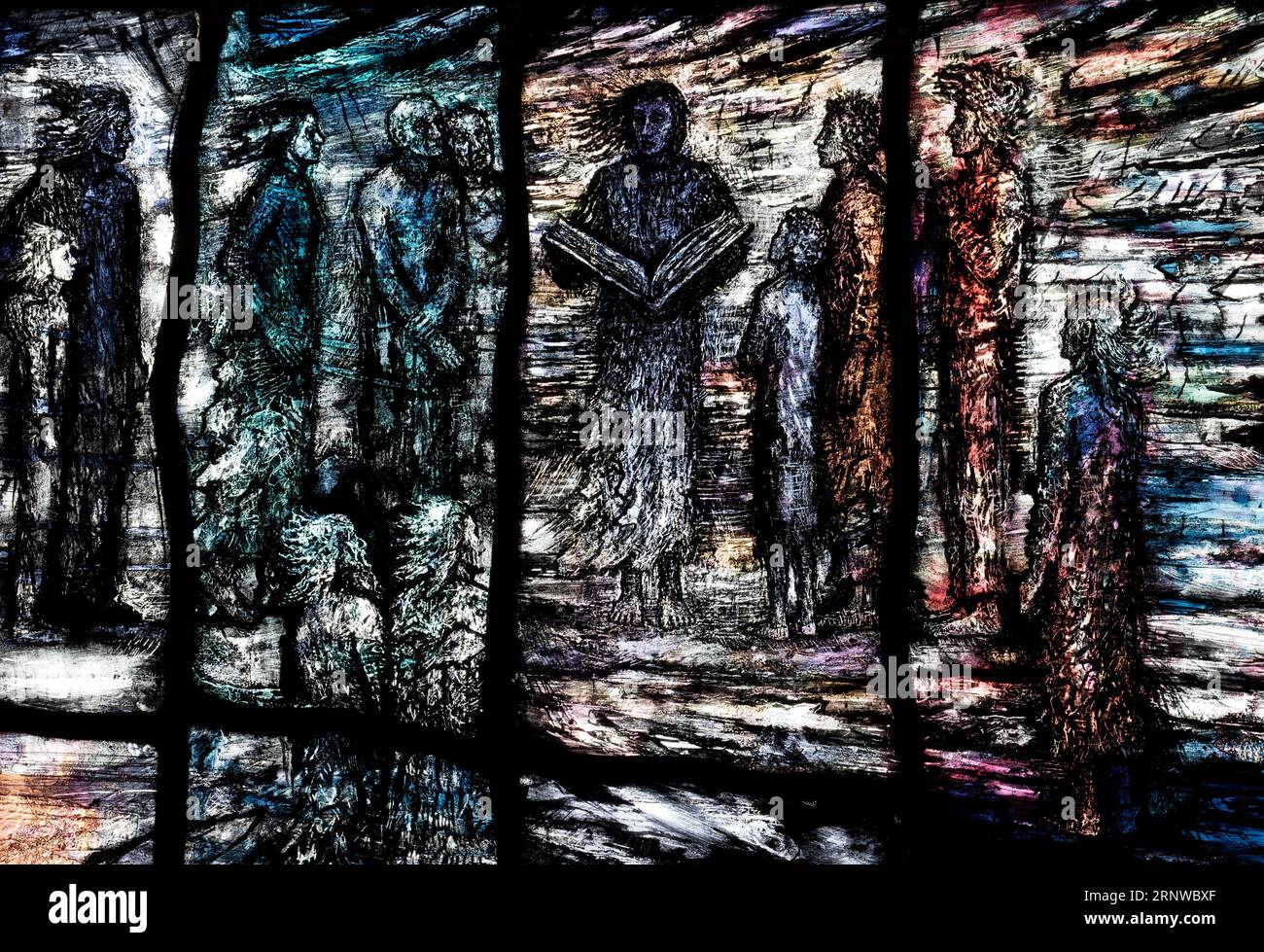 Tom Denny stained glass window, St. Peter`s Church, Ipsley, Redditch ...
