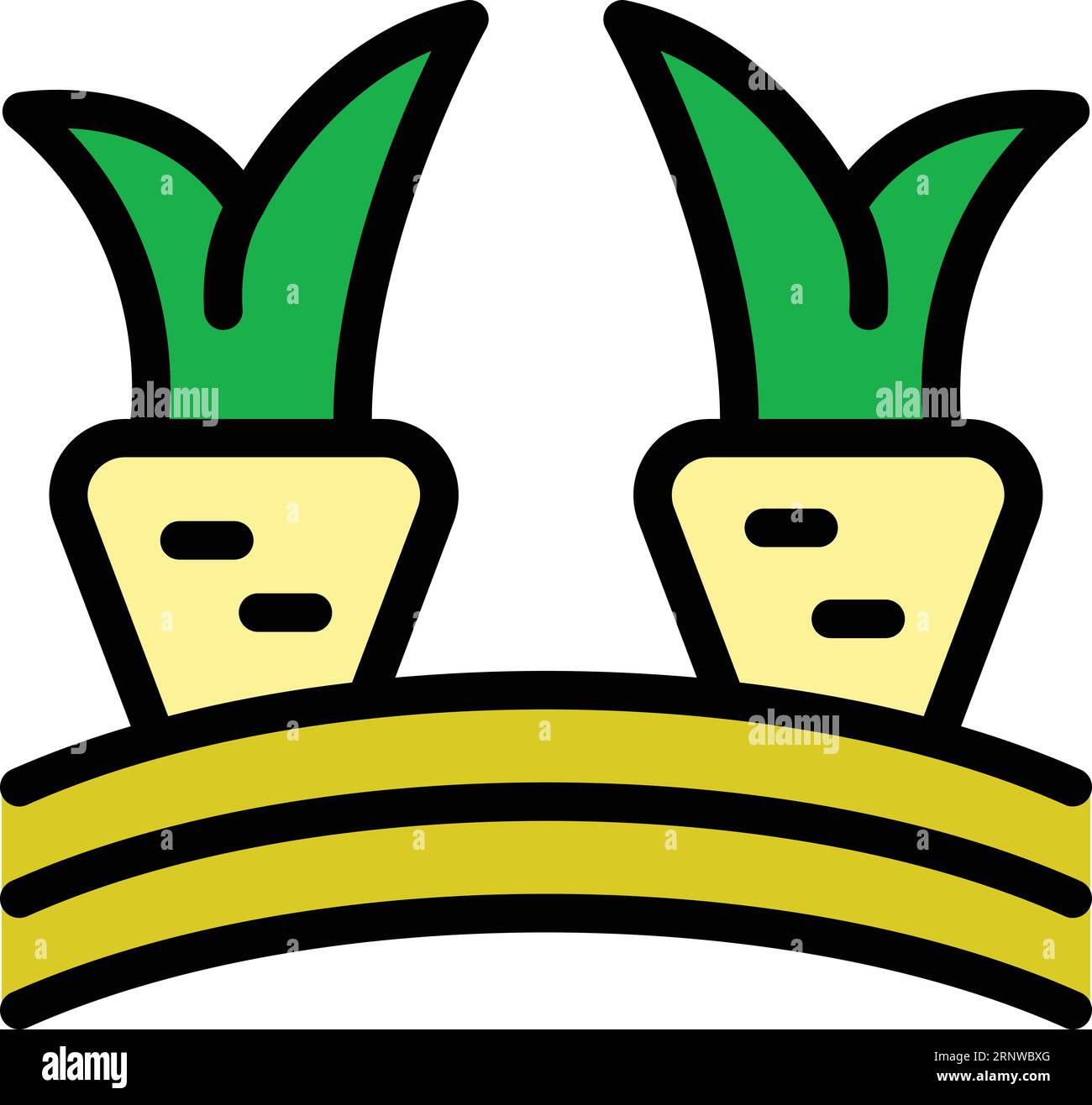 Eco carrot icon outline vector. Science power. Leaf ecology color flat ...